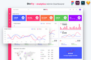 Analytics Admin Dashboard UI Kit, an App Template by 3djagan