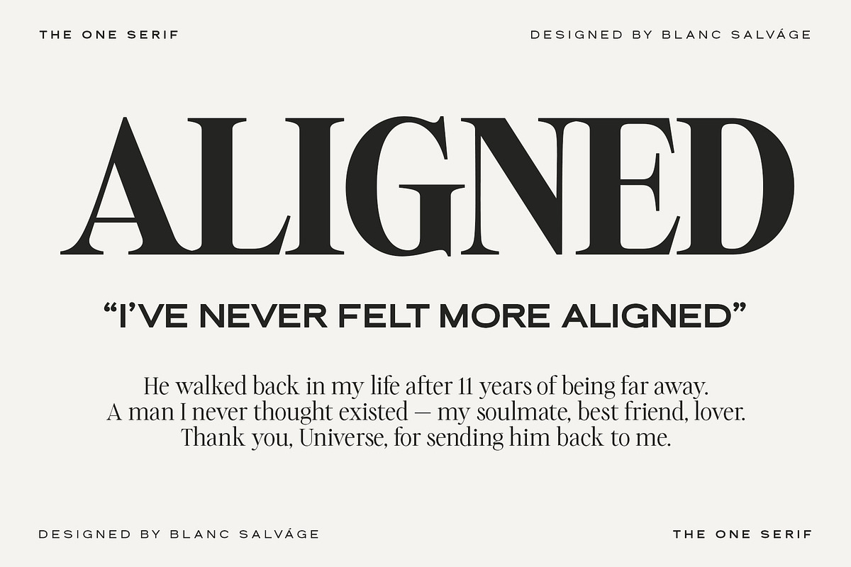The One Editorial Serif