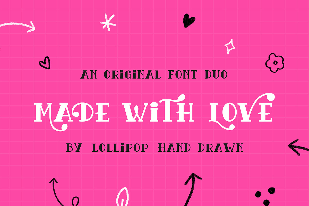 Love Hearts Font Duo, a Serif Font by Lollipop Hand Drawn