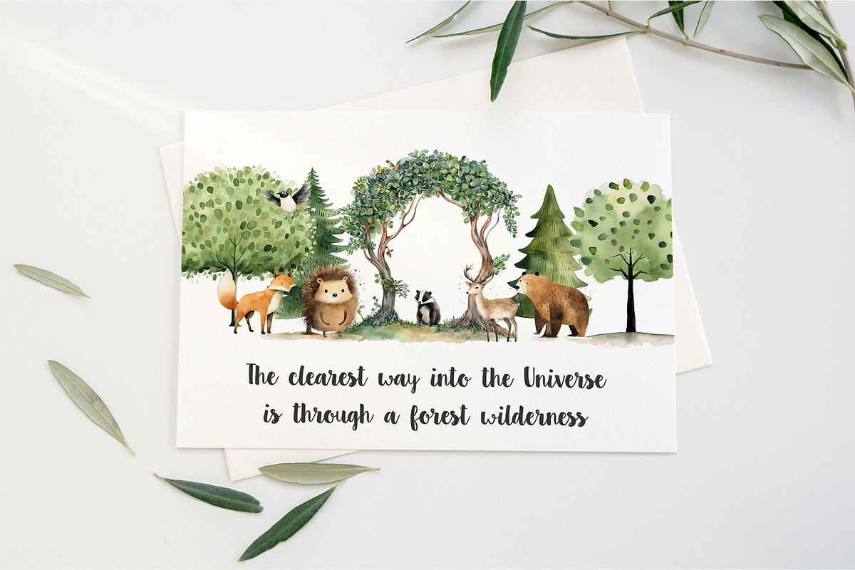 Boho Woodland Animals, an Animal Illustration by PaintPixelCo