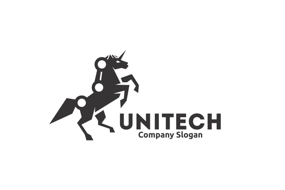 Unicorn Tech Logo, a Branding & Logo Template by Metrolinevision