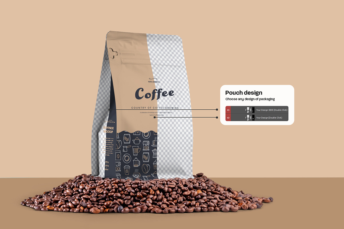 10 Coffee Bag Doy Pack Mockups, a Packaging Mockup by Grow Design Craft ...
