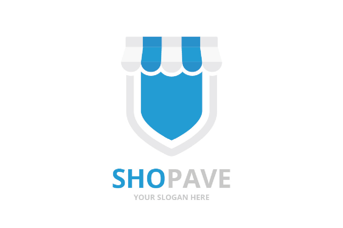 Vector store and shield logo, a Branding & Logo Template by GraphiShop