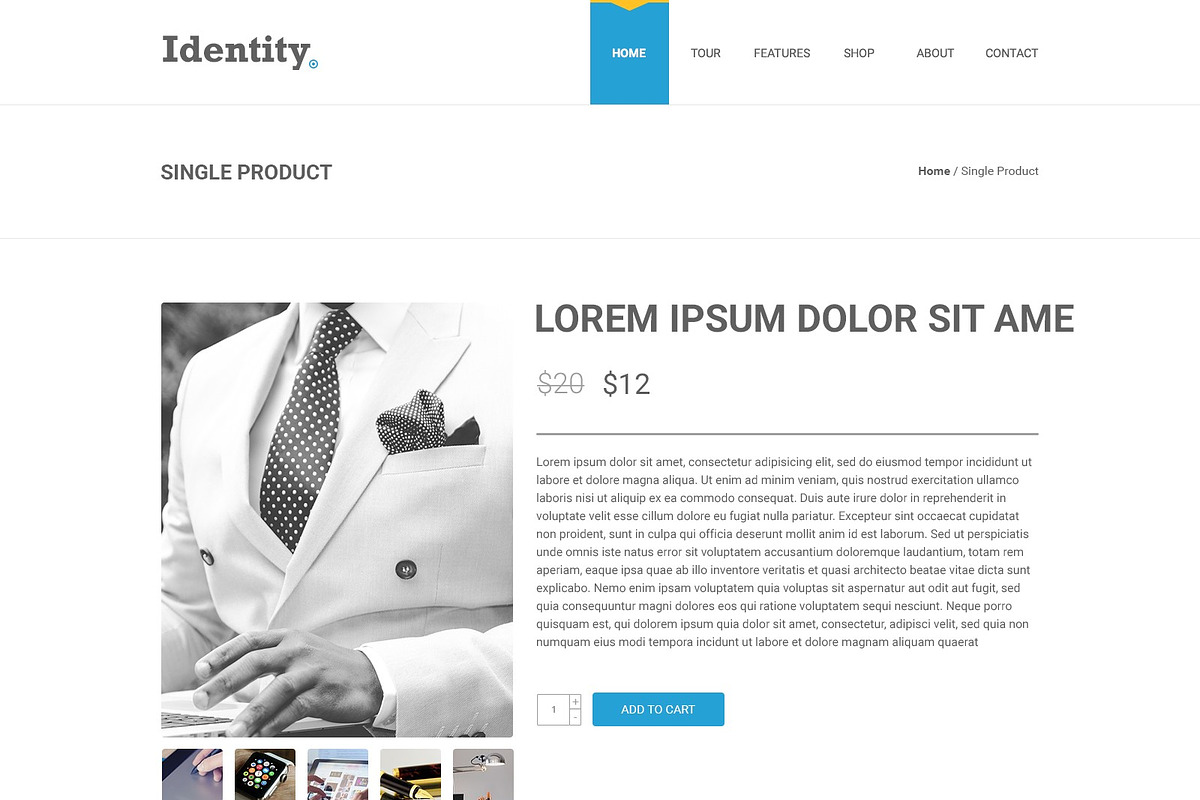 Identity - PSD Website Template, a Landing Page Template by Modo Press
