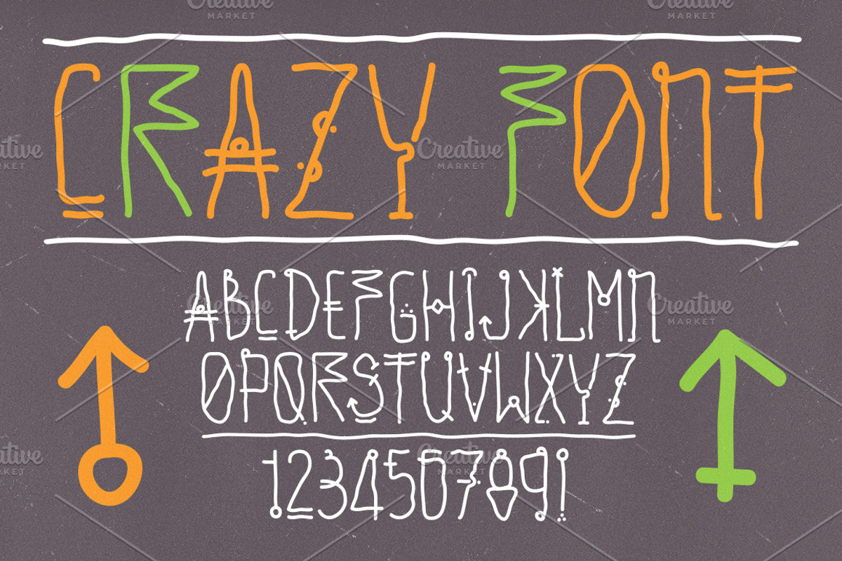 Hand drawn vector crazy font, an Illustration by Dmitriylo