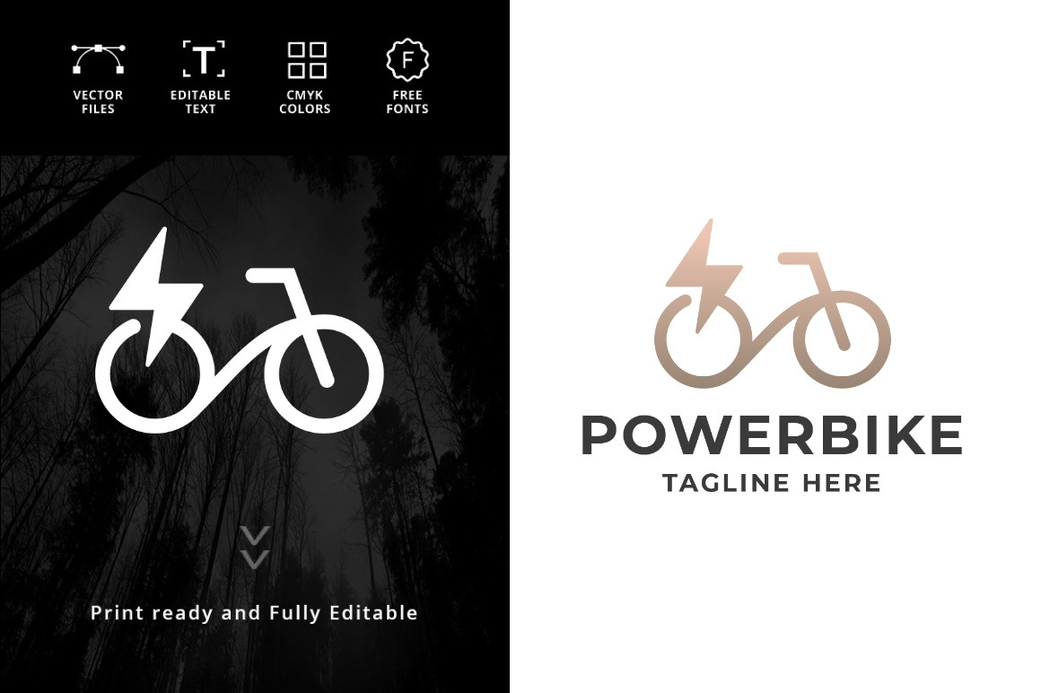 Power Bike Logo | Branding & Logo Templates ~ Creative Market