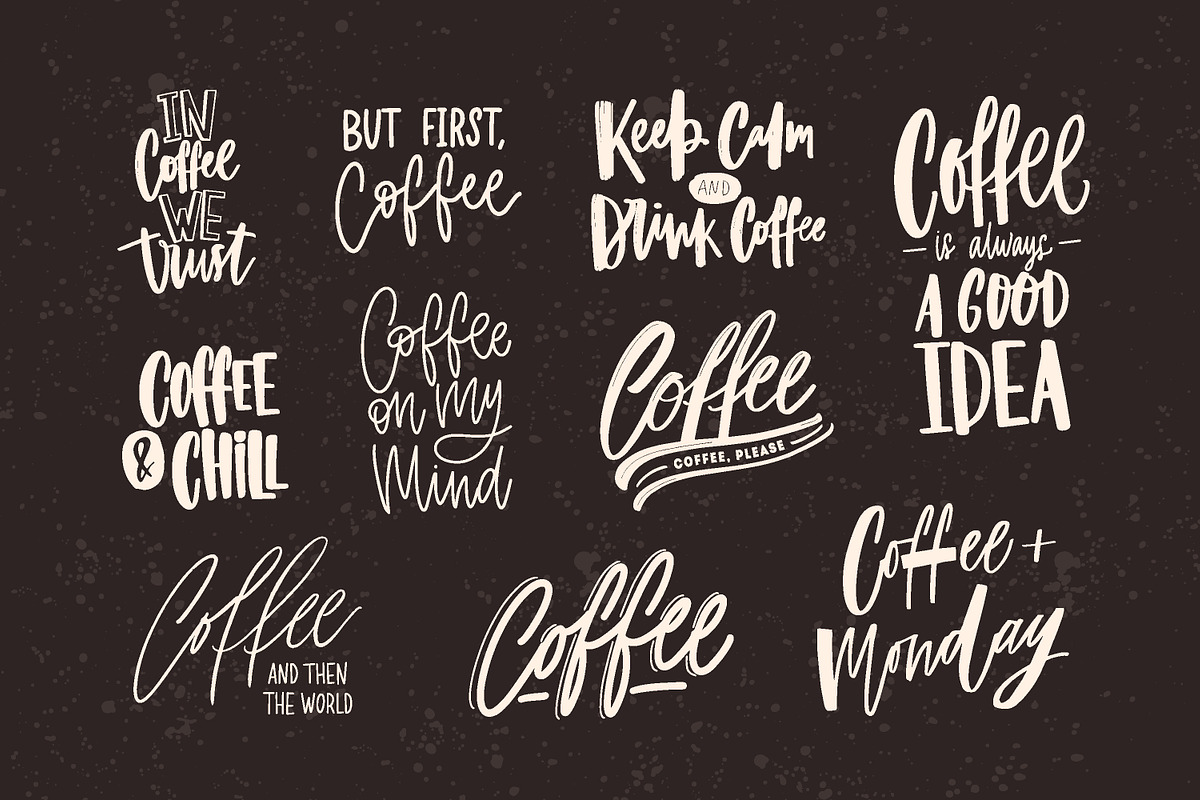 Coffee lettering set, an Object Graphic by Good Studio