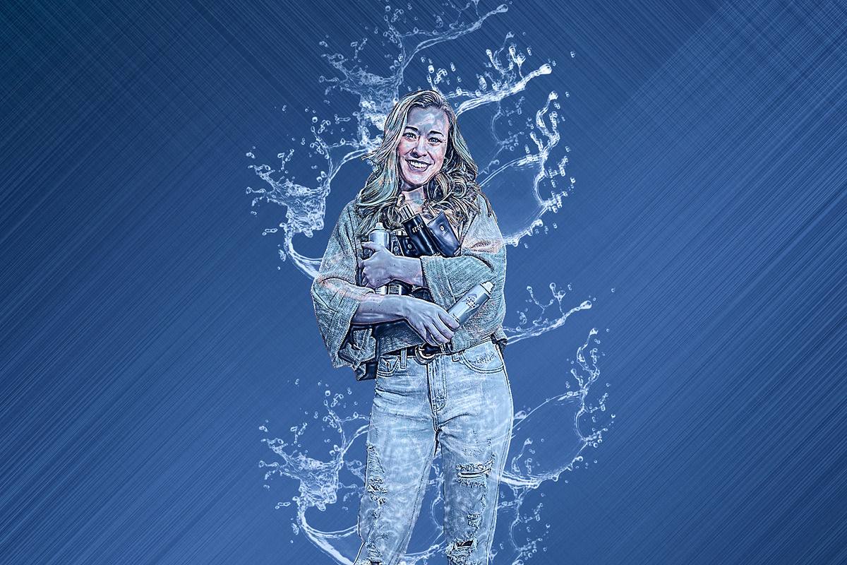 Water Splash Photoshop Action, an Action Add-On by Studio Retouch