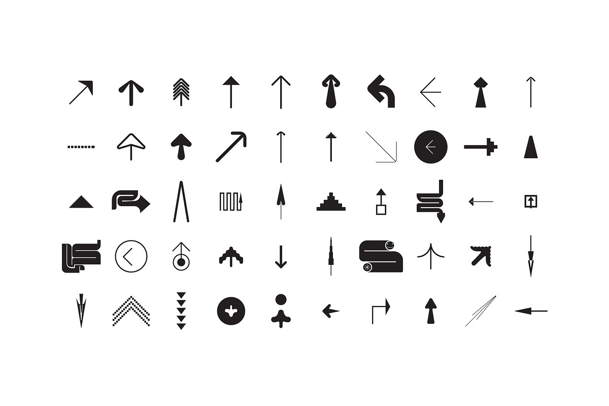100 Arrows Set, an Object Graphic by softulka