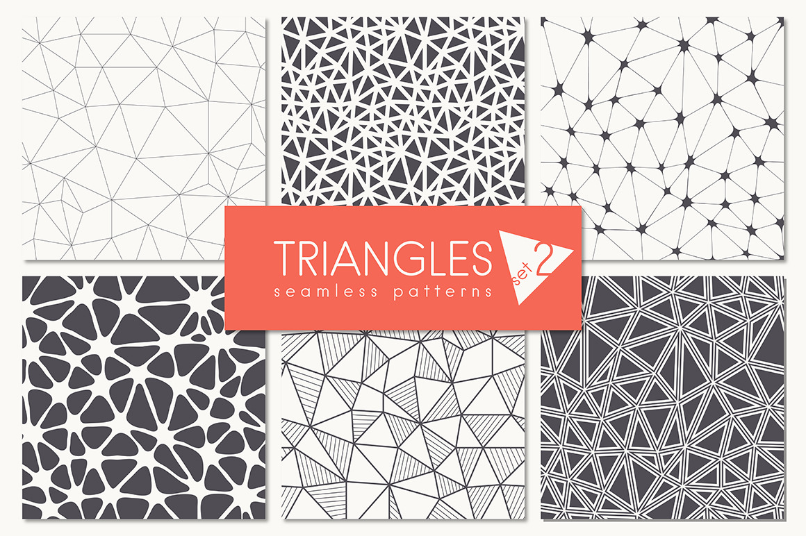 Triangles. Seamless Patterns. Set 2, a Pattern Graphic by Curly_Pat