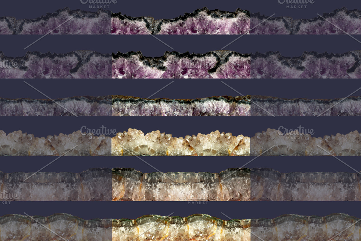 Amethyst Borders - Gemstone Edges, an Object Graphic by Turning Moss