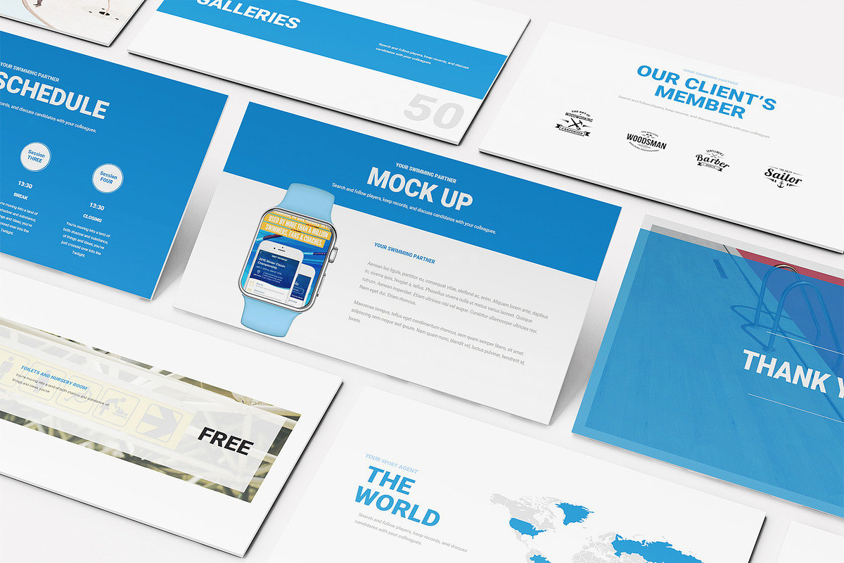 Swimming Powerpoint Template, a Presentation Template by Incools Stokie
