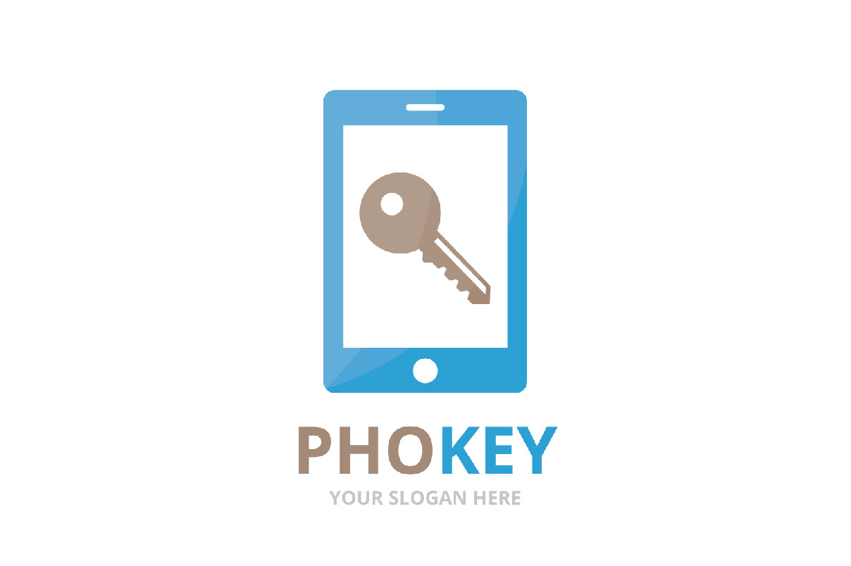 Vector key and phone logo, a Branding & Logo Template by GraphiShop