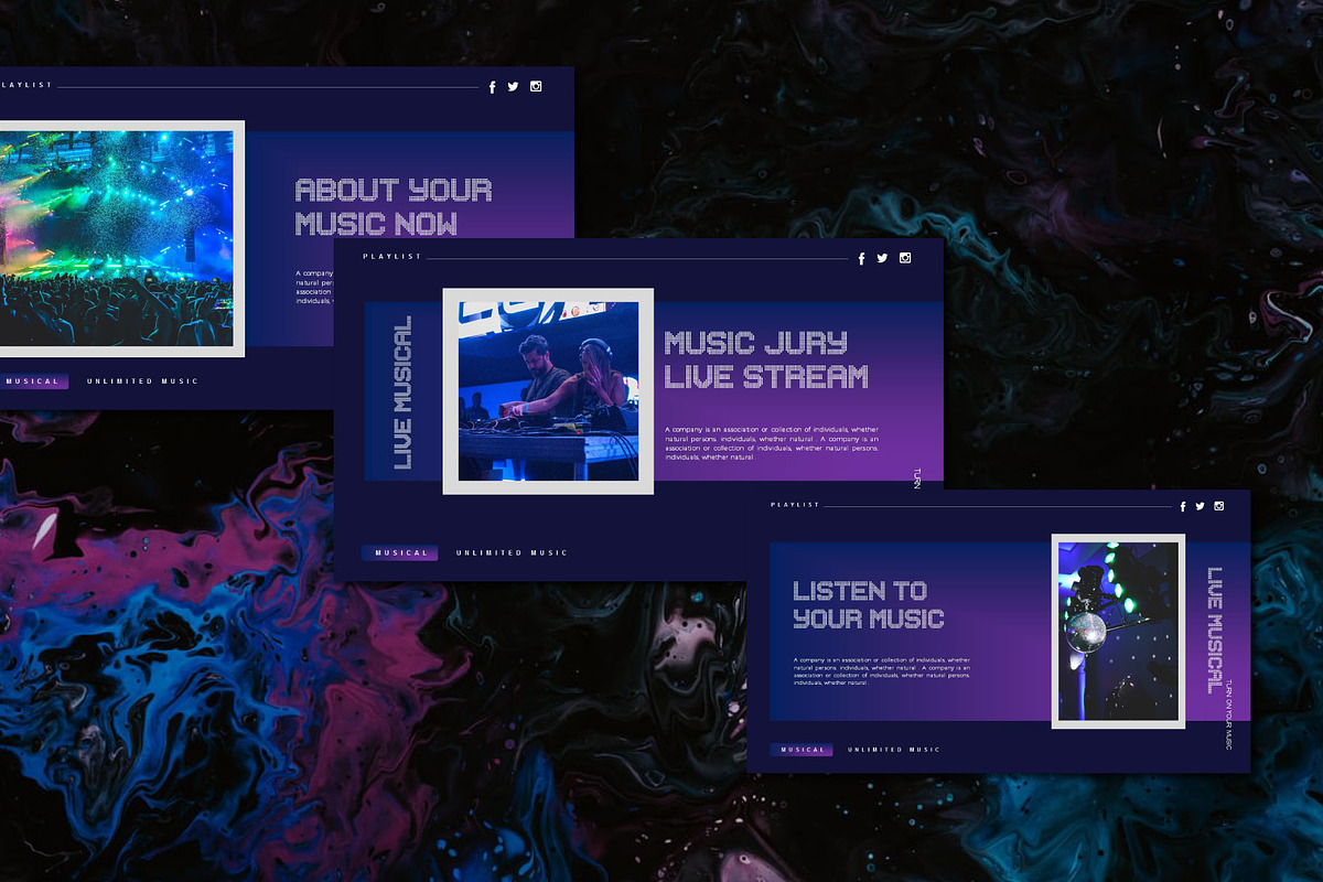 PLAYLIST | Google Slide Template, a Presentation Template by Barland Design