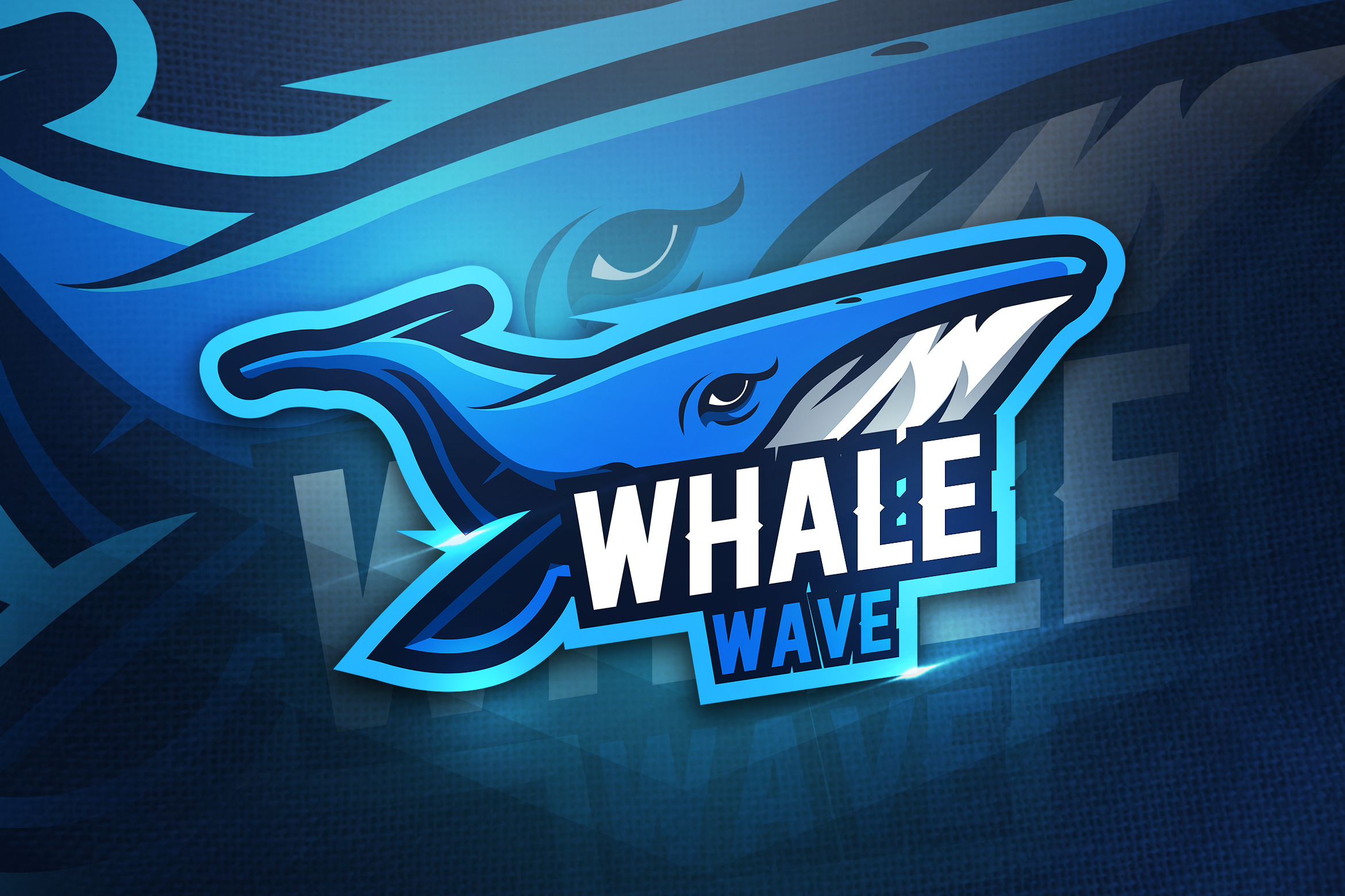 Whale Wave - Mascot & Esport Logo, a Branding & Logo Template by AQR Studio