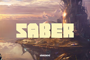 Saber Typeface, a Font by Ideal Eksis