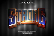 Strong 3D editable text effect