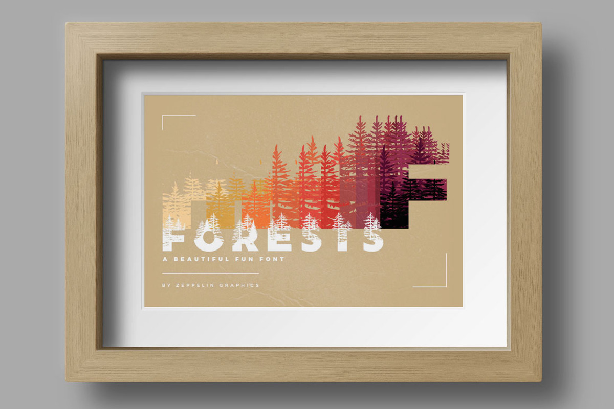 Forests Layered Font, a Font by Graphicdome