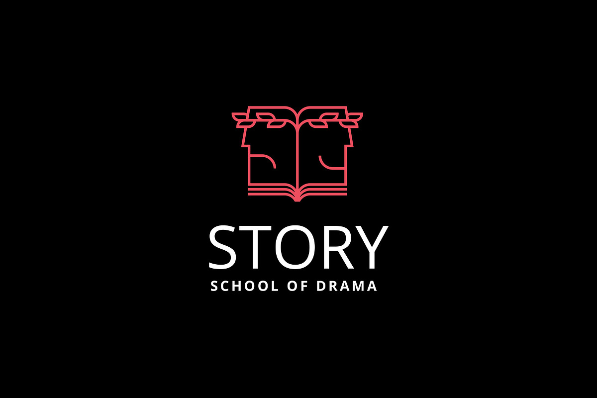 Drama Theatre School Logo, a Branding & Logo Template by Tovarkovdesign