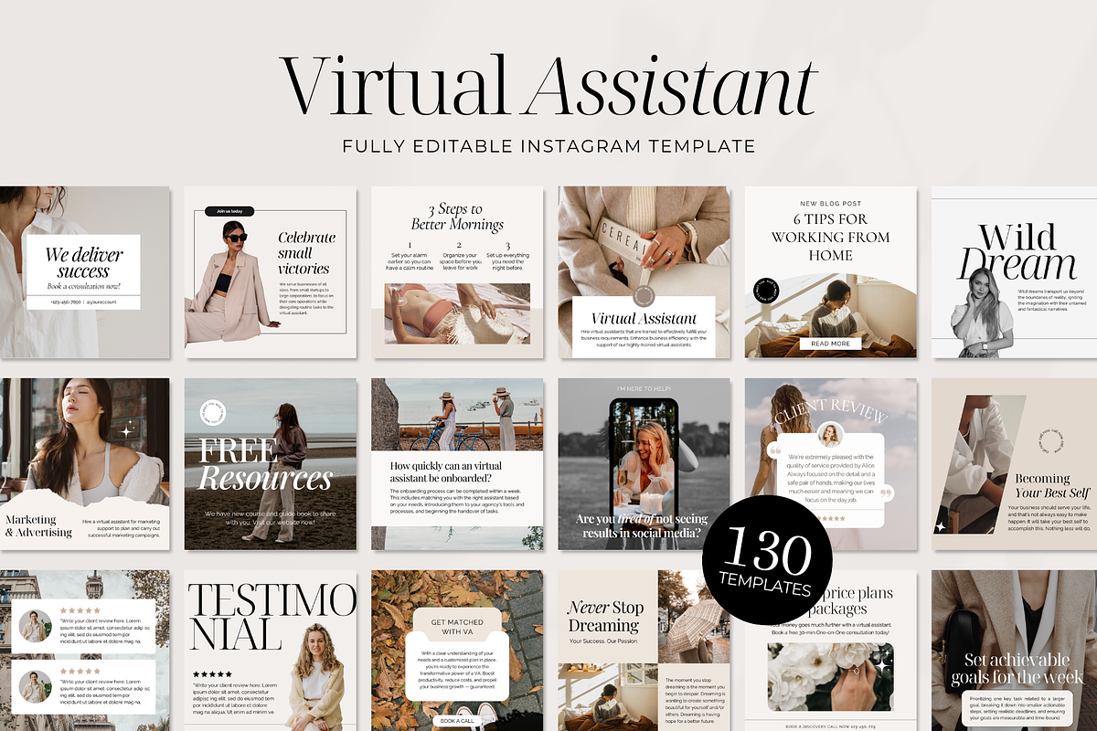 Virtual Assistant Instagram Template