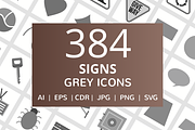 384 Signs Grey Icons, an Outline Icon by IconBunny