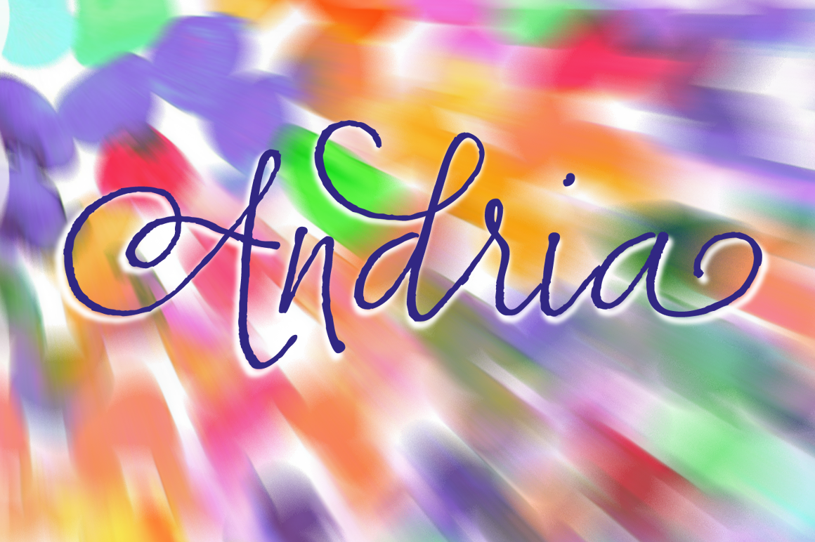 Andria, a Script Font by Eurotypo