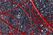 Abstraction of gray and red wires | Technology Stock Photos ~ Creative ...
