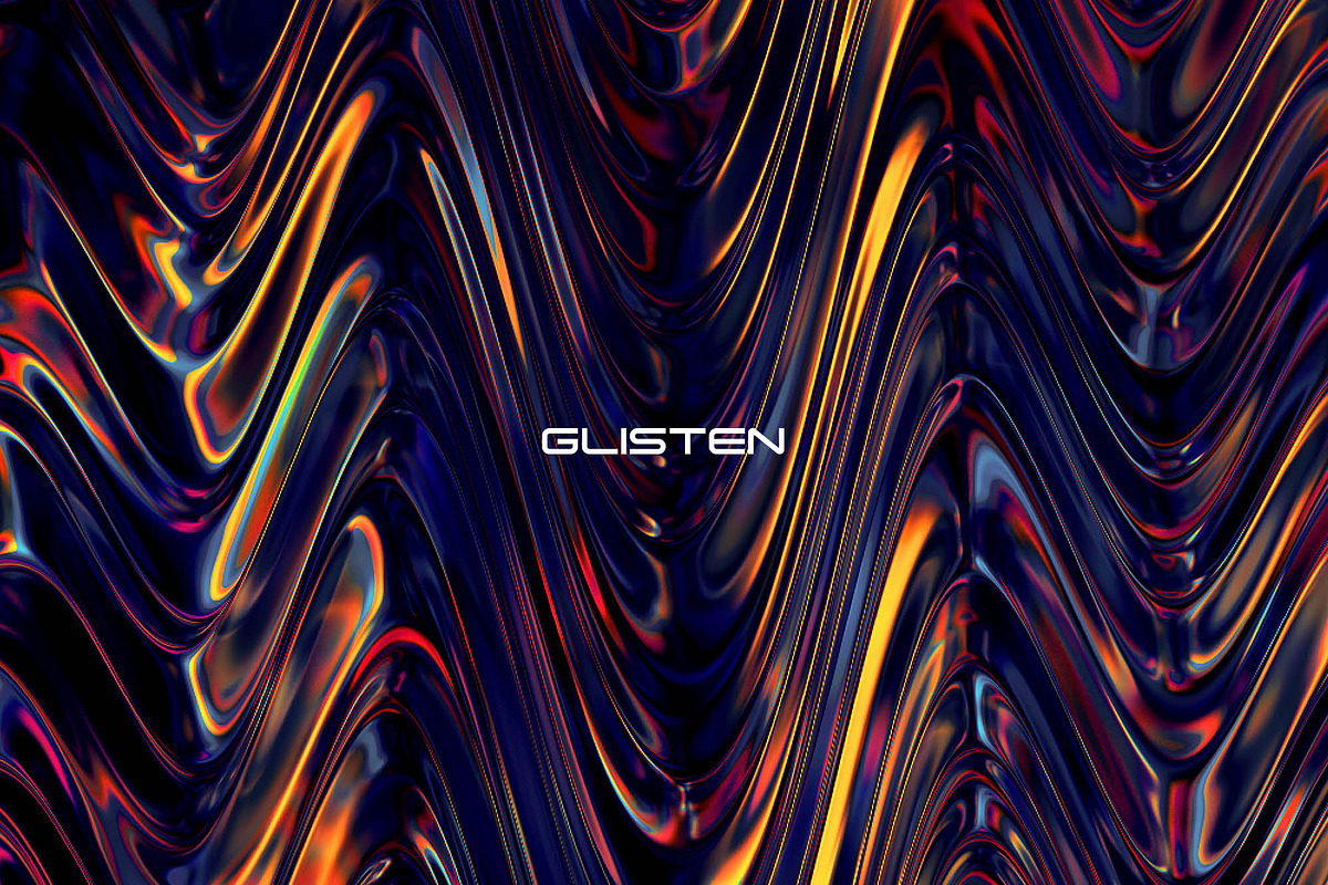 Glisten: Reflective 3D Textures, a Texture Graphic by Chroma Supply