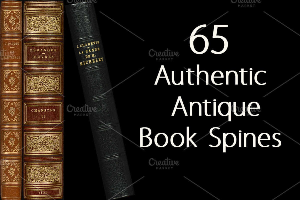 Antique Book Spines, a Texture Graphic by Blue Line Design