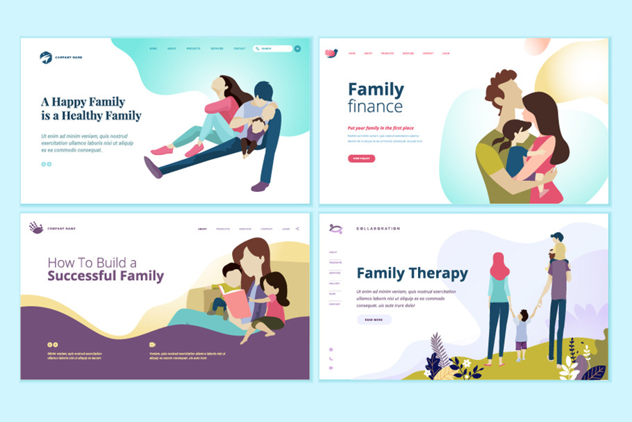 Set of Web Page Design Templates, a Templates & Theme by PureSolution