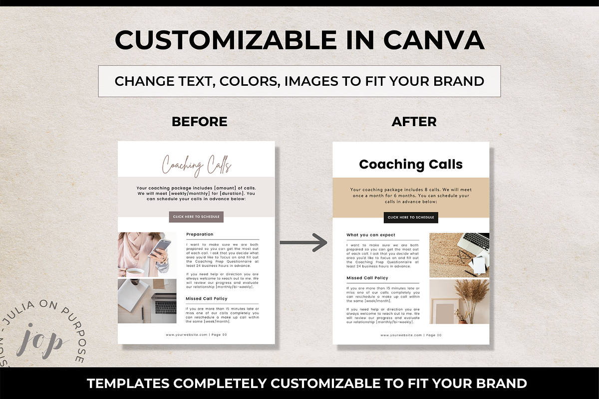 Coaching Welcome Packet Template, a Brochure Template by Julia On Purpose