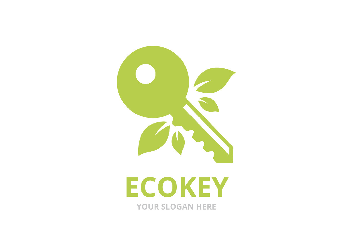 Vector key and leaf logo combination, a Branding & Logo Template by ...