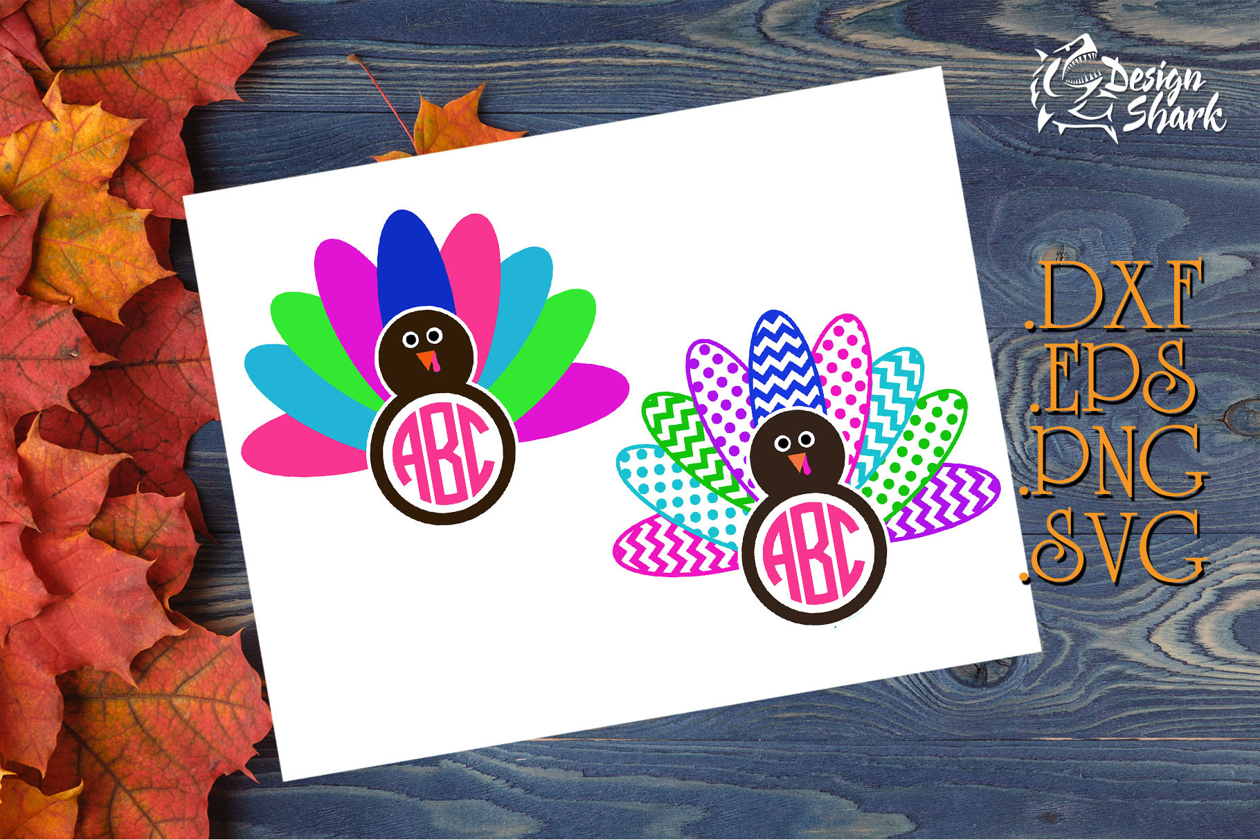 Turkey Monogram Frame SVG, an Illustration by crystal.baier