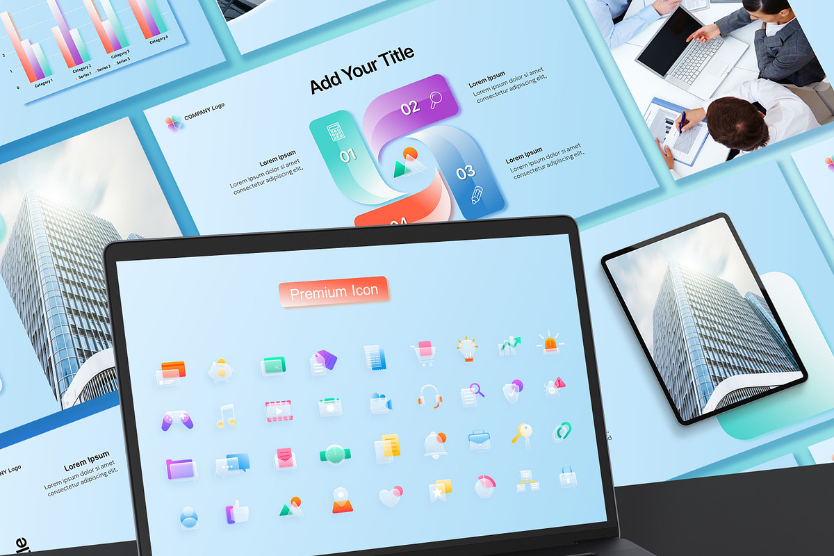 Glass Morph Powerpoint Template, a Presentation Template by SKY CREATION