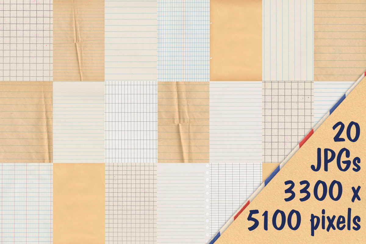 Authentic Mid-Century Paper Pack, a Texture Graphic by Piddix Archives