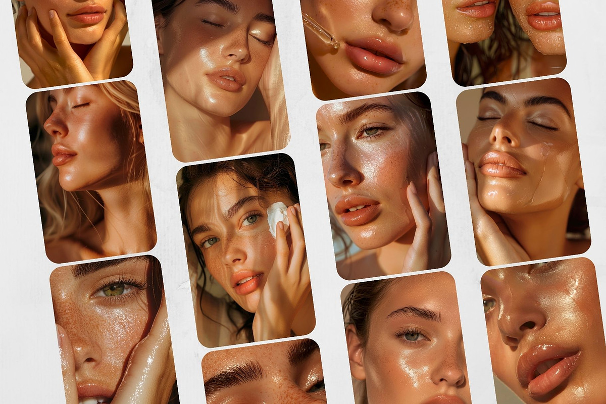 Skincare Models Stock Photo Bundle