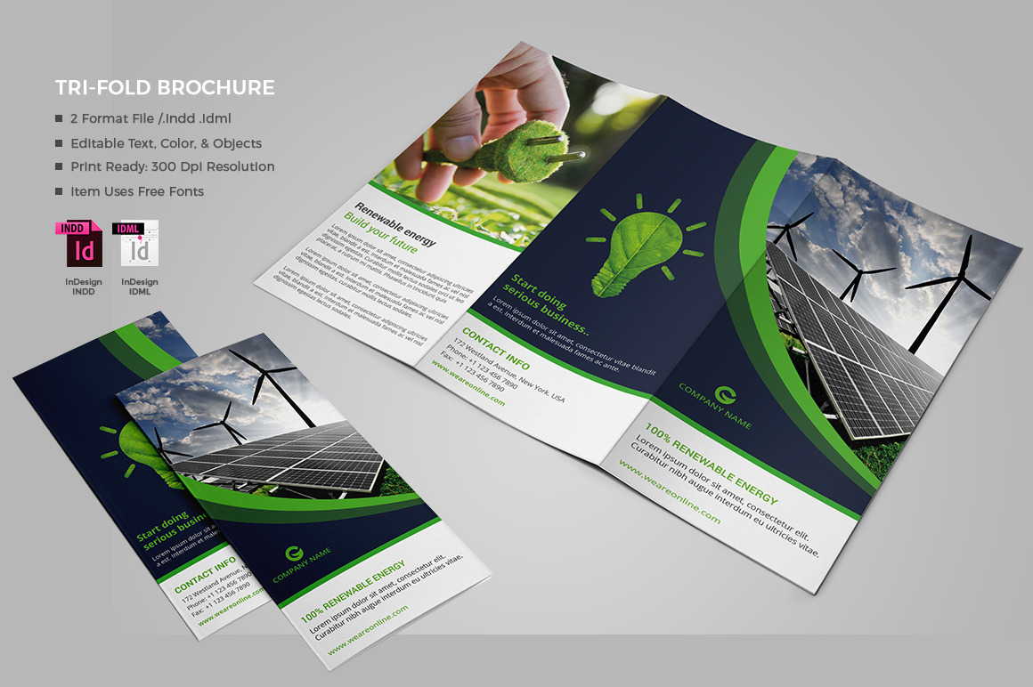 Renewable Energy Brochure, a Brochure Template by design_pick