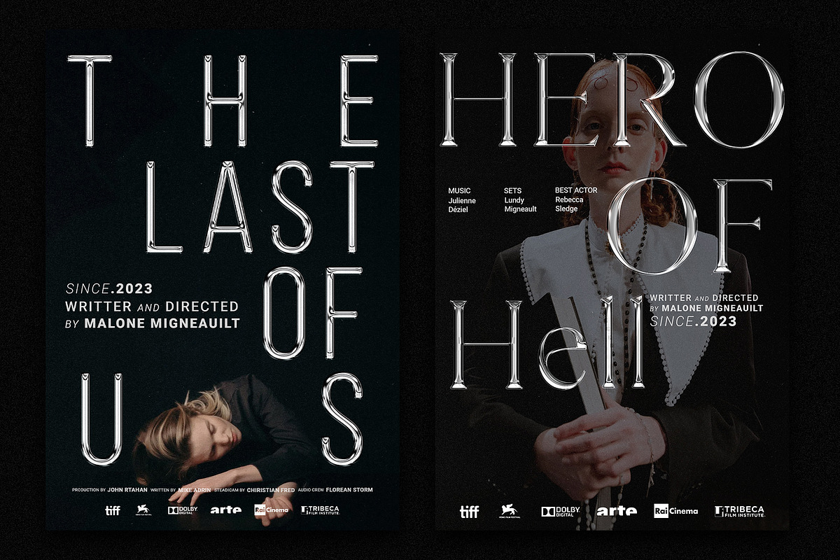 Chrome Movie Posters, a Flyer Template by Pixflow