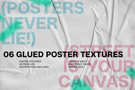 Glued Poster Textures | Textures ~ Creative Market
