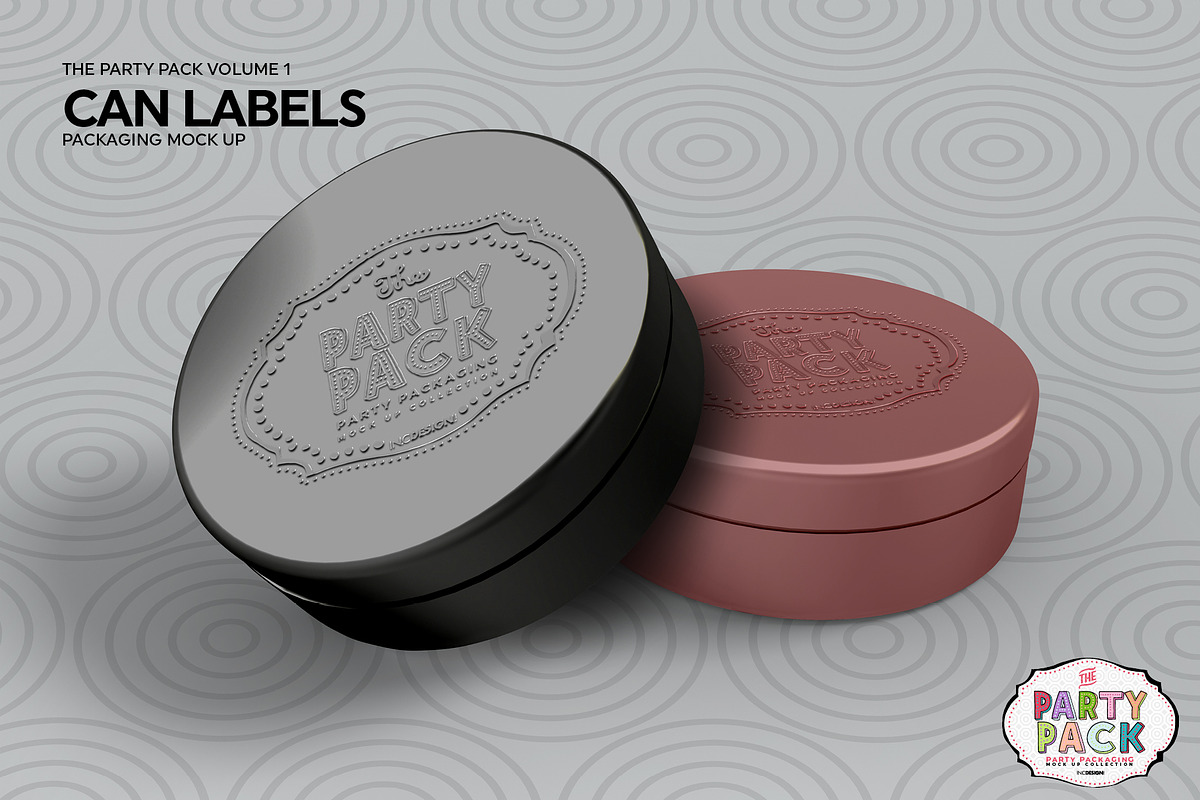 Can Label Packaging Mockup, a Cups & Container Mockup by INCDesign