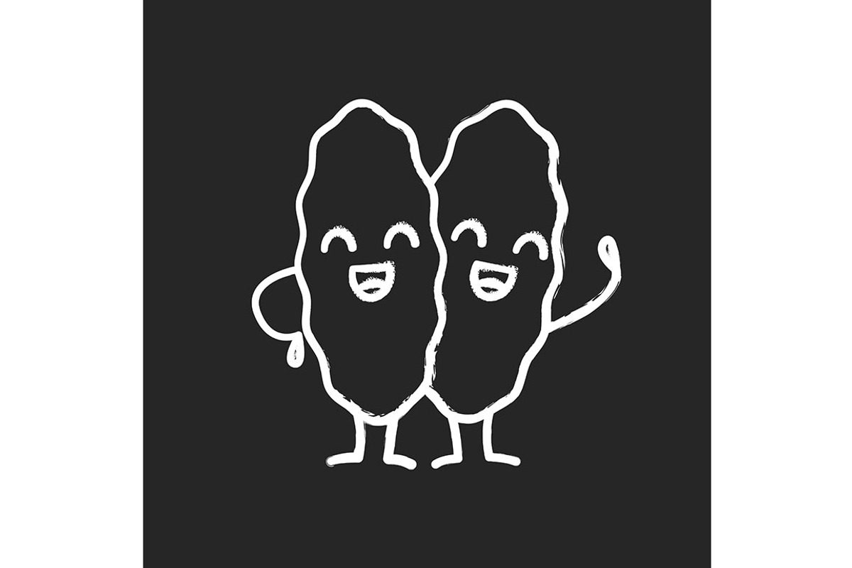 Smiling thymus gland chalk icon, an Emoji Icon by bsd studio | Creative ...