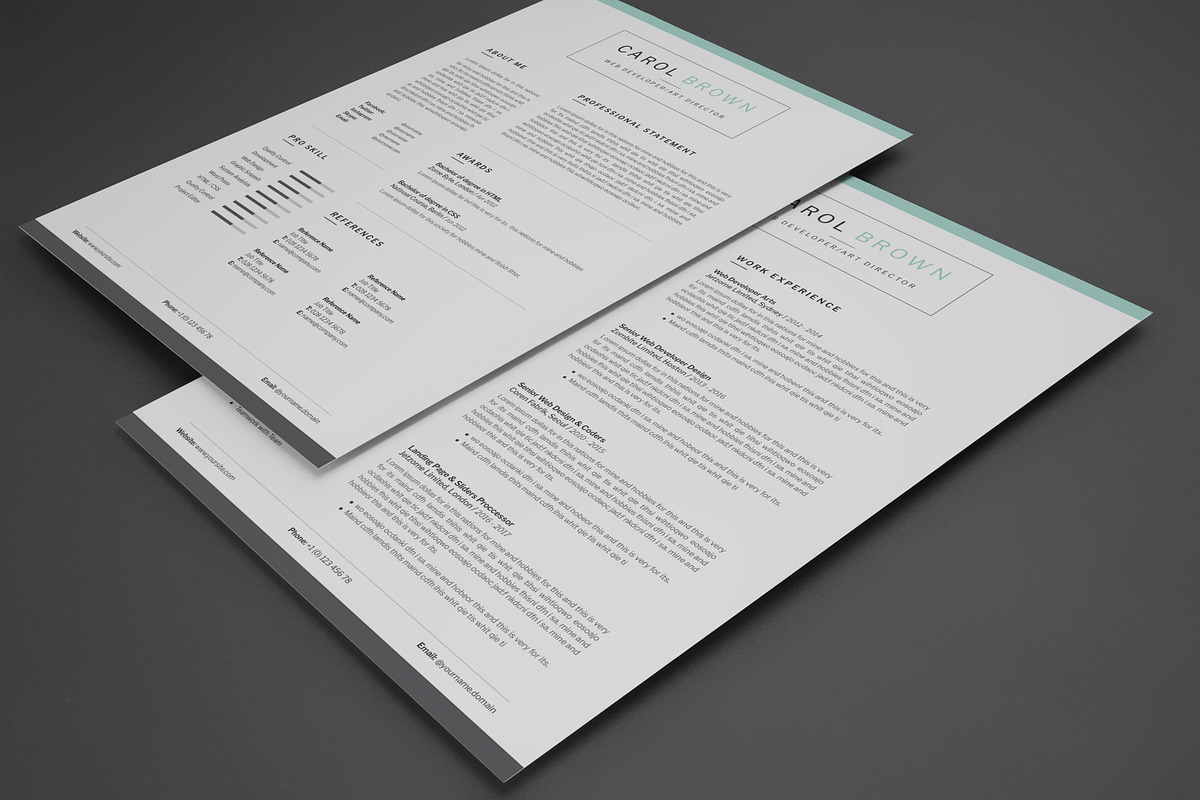 Resume Template 3 Page | CV Template, a Resume Template by UX-group
