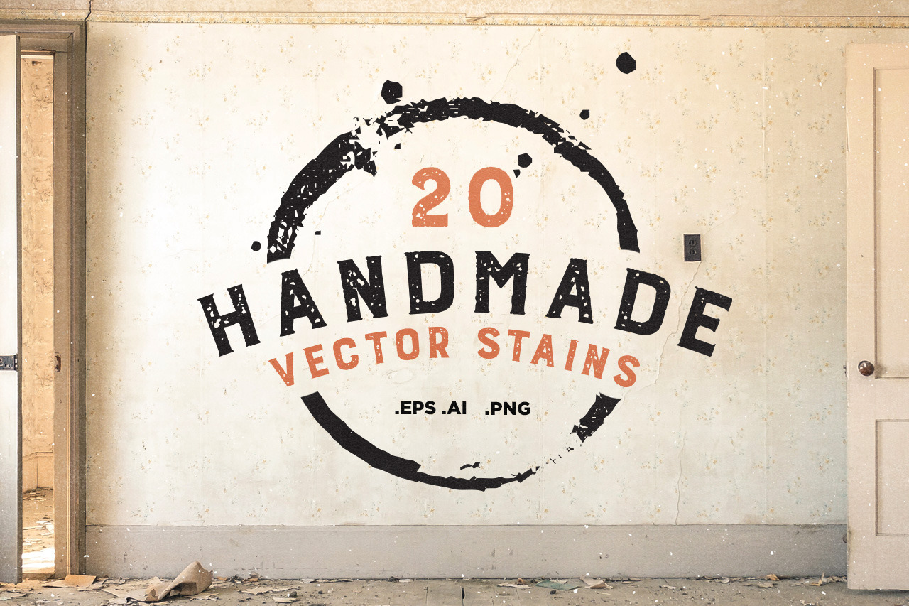 20 Handmade Vector Stains, an Object Graphic by Layerform Design Co.