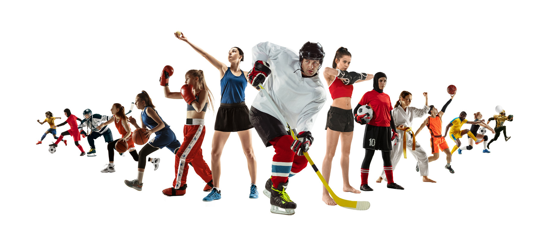 Sport collage of professional athlet featuring action, active, and ...