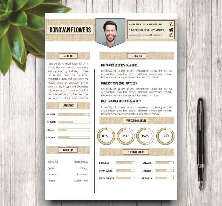 Unique Resume Template, a Resume Template by Creative Resume Templates