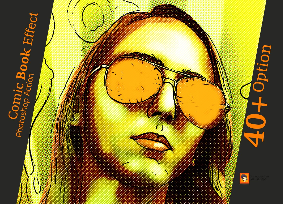 Comic Book Effect Photoshop Action, an Action Add-On by MRI STUDIO