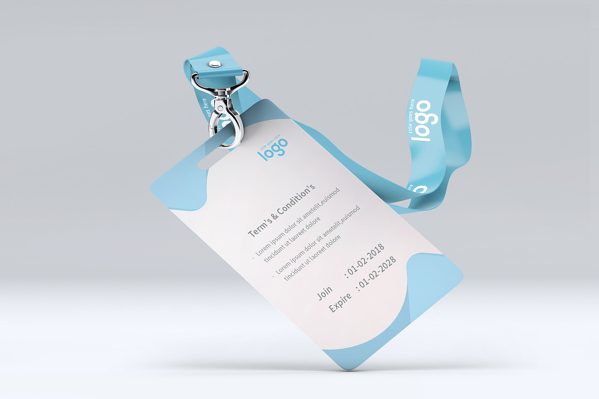 Blue ID Card Design, a Stationery Template by ZAAS | Creative Market