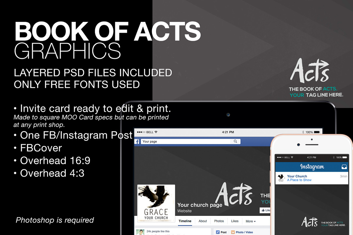 Book of Acts Sermon Series Graphics, a Graphic by Messenger Graphics