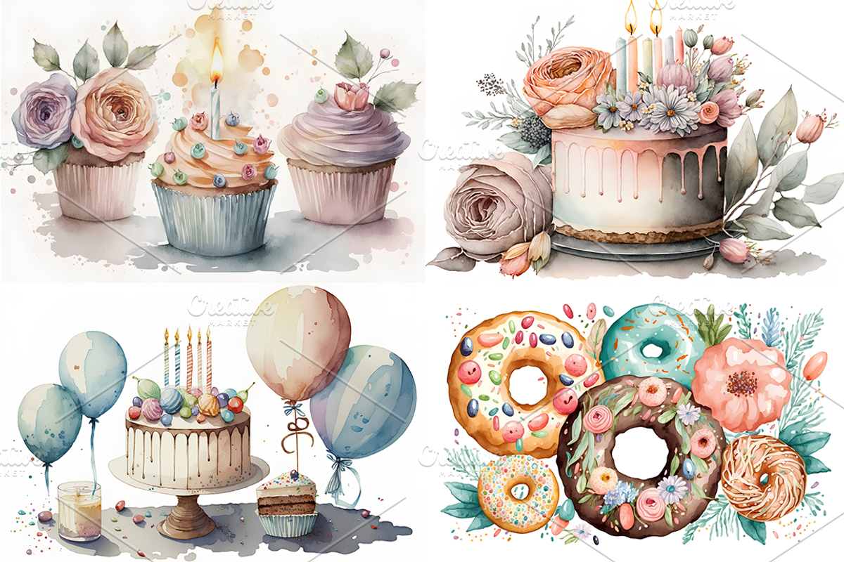 Birthday Bash Watercolor Collection