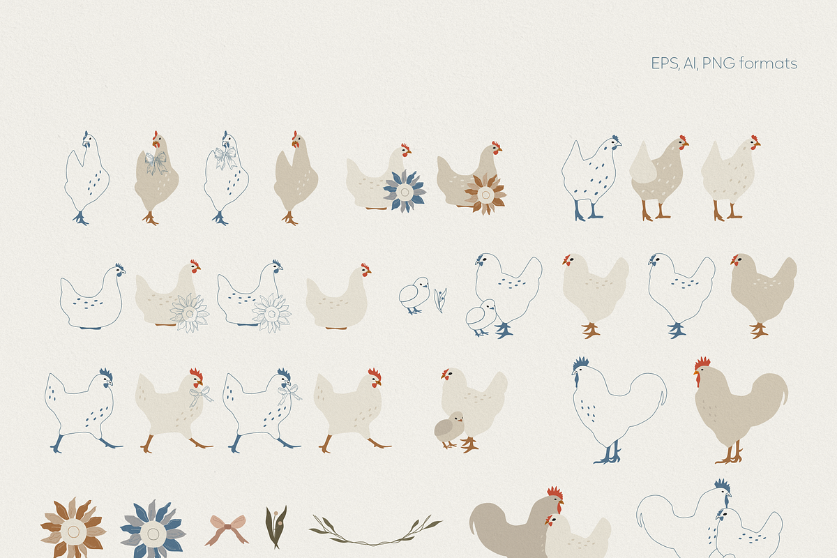 Retro chickens